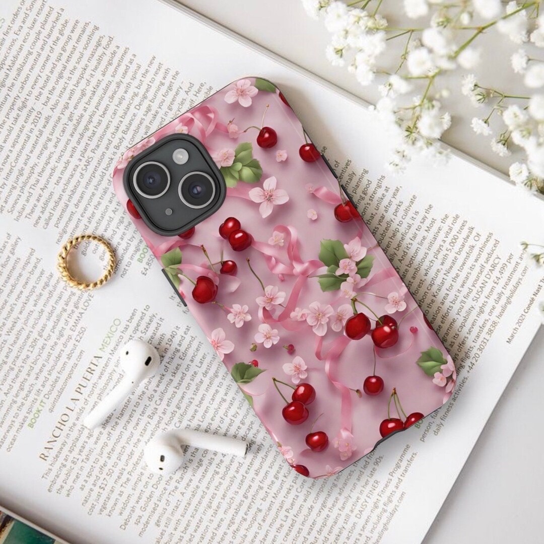 3D Pink Cherry Blossom Phone Case, iPhone 15 14 13 12 11 Pro Max Samsung S24 S23 S22 S21 Case ...