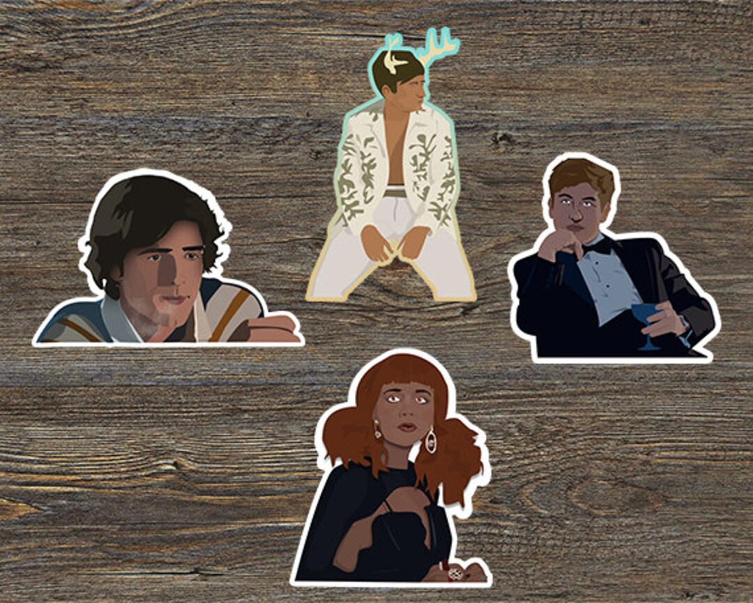 Saltburn Sticker Set Oliver Quick Felix Catton Poor Dear Pamela Barry ...