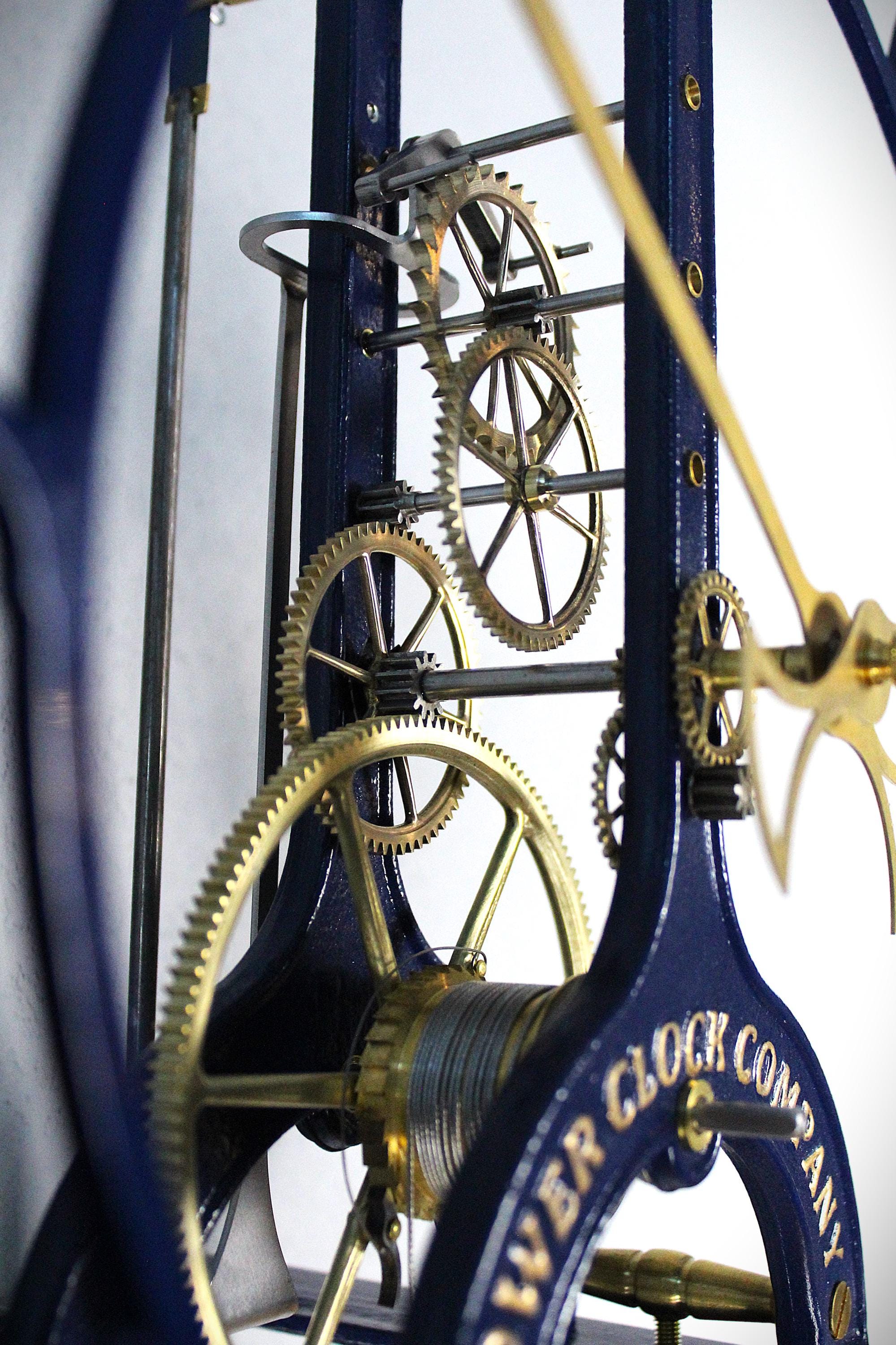 Mechanical, Handmade, Wall Clock With Weight, Pendulum and Steampunk ...