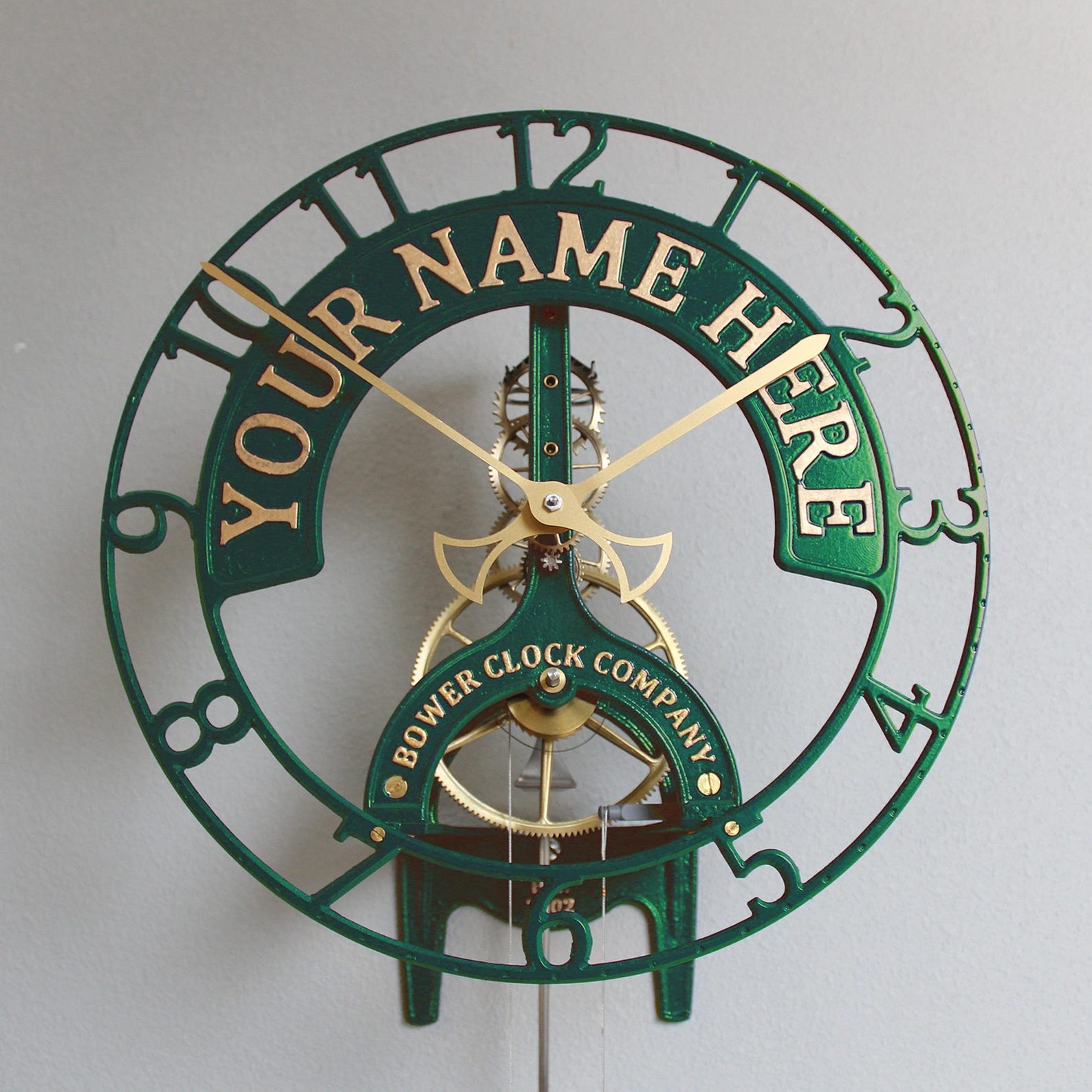 Mechanical Handmade Solid Metal Wall Clock Steampunk Brass Gears ...