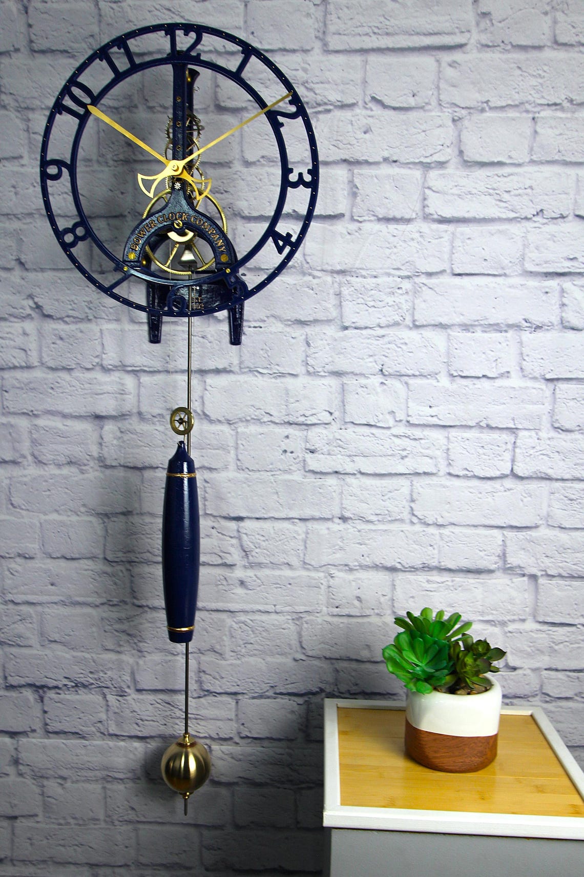 Mechanical, Handmade, Wall Clock With Weight, Pendulum and Steampunk ...