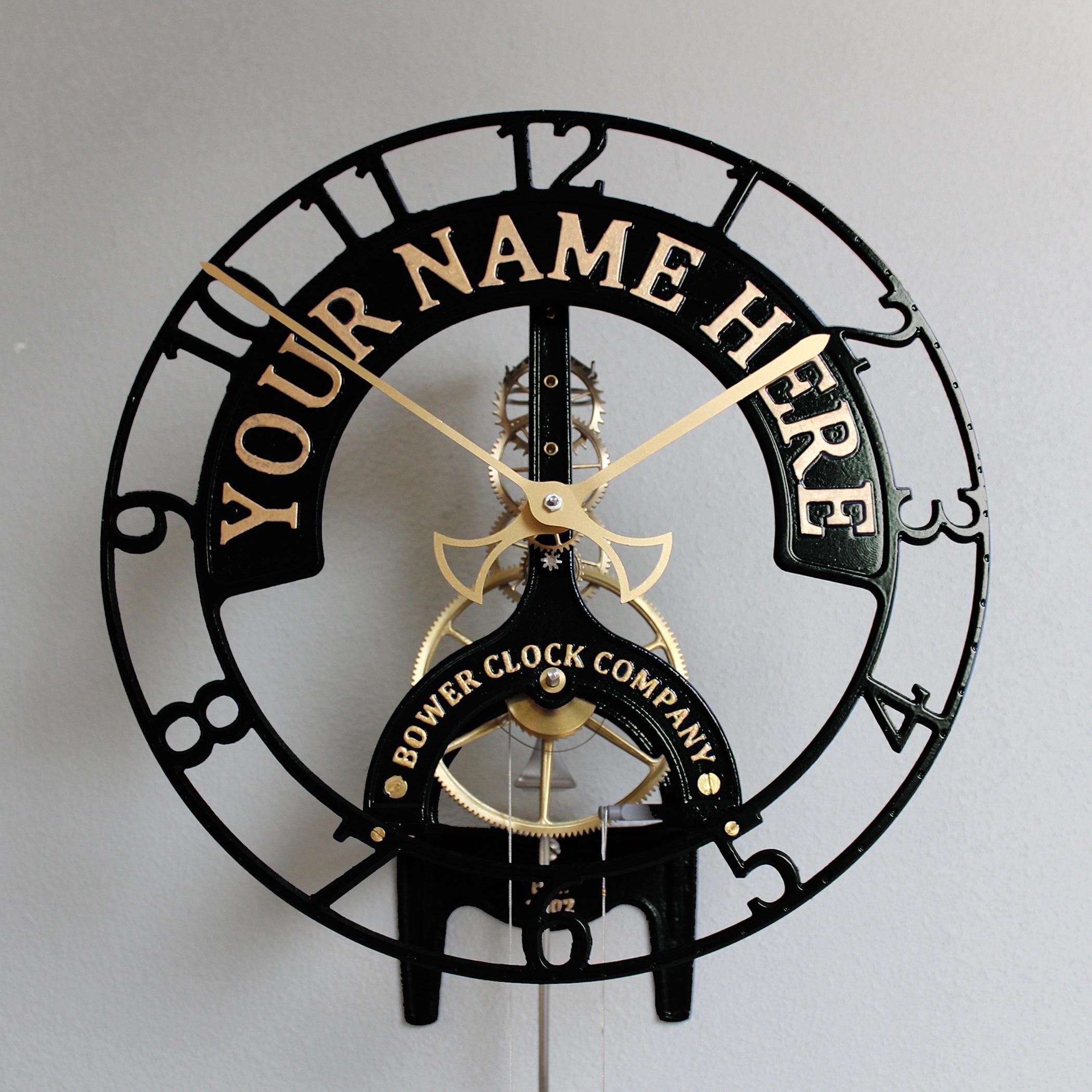 Mechanical Handmade Solid Metal Wall Clock Steampunk Brass Gears ...