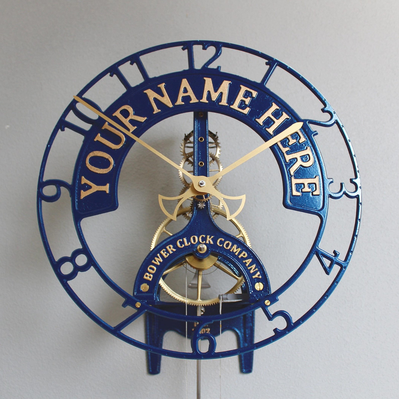 Mechanical Handmade Solid Metal Wall Clock Steampunk Brass Gears ...