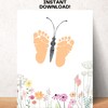 Butterfly Footprint Craft Hello Spring Butterfly Printable Butterfly ...