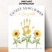 Sunflower Handprint Craft Farmhouse Sunflower Art for Kids Printable ...