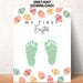 Babys First Easter Craft Footprint Art Printable Easter Baby Craft ...