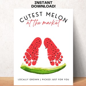 Watermelon Handprint Craft Printable Summer Activity for Kid Watermelon ...