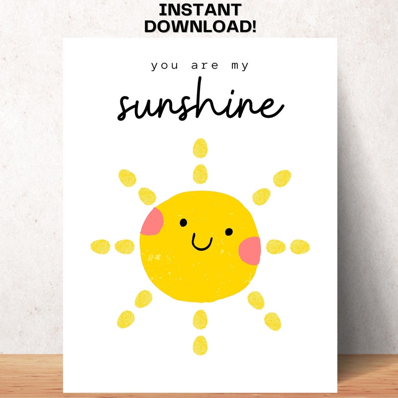 You Are My Sunshine Handprint - Etsy
