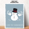 Winter Handprint Craft Printable Snowman Handprint Art Keepsake for ...