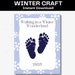 Winter Handprint Craft Printable Snowman Handprint Art Keepsake for ...
