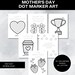 Happy Mothers Day Dot Marker Coloring Card Do a Dot Printable Mom ...