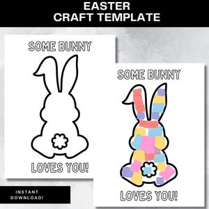Easter Bunny Craft Template Simple DIY Easter Activities for Kids Easy Easter Crafts for Toddler ...