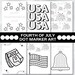 Independence Day Dot Marker Printable July 4th Coloring Do a Dot Kids ...