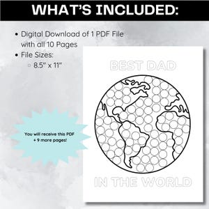 Happy Fathers Day Dot Marker Coloring Card Do a Dot Printable Dad Craft ...