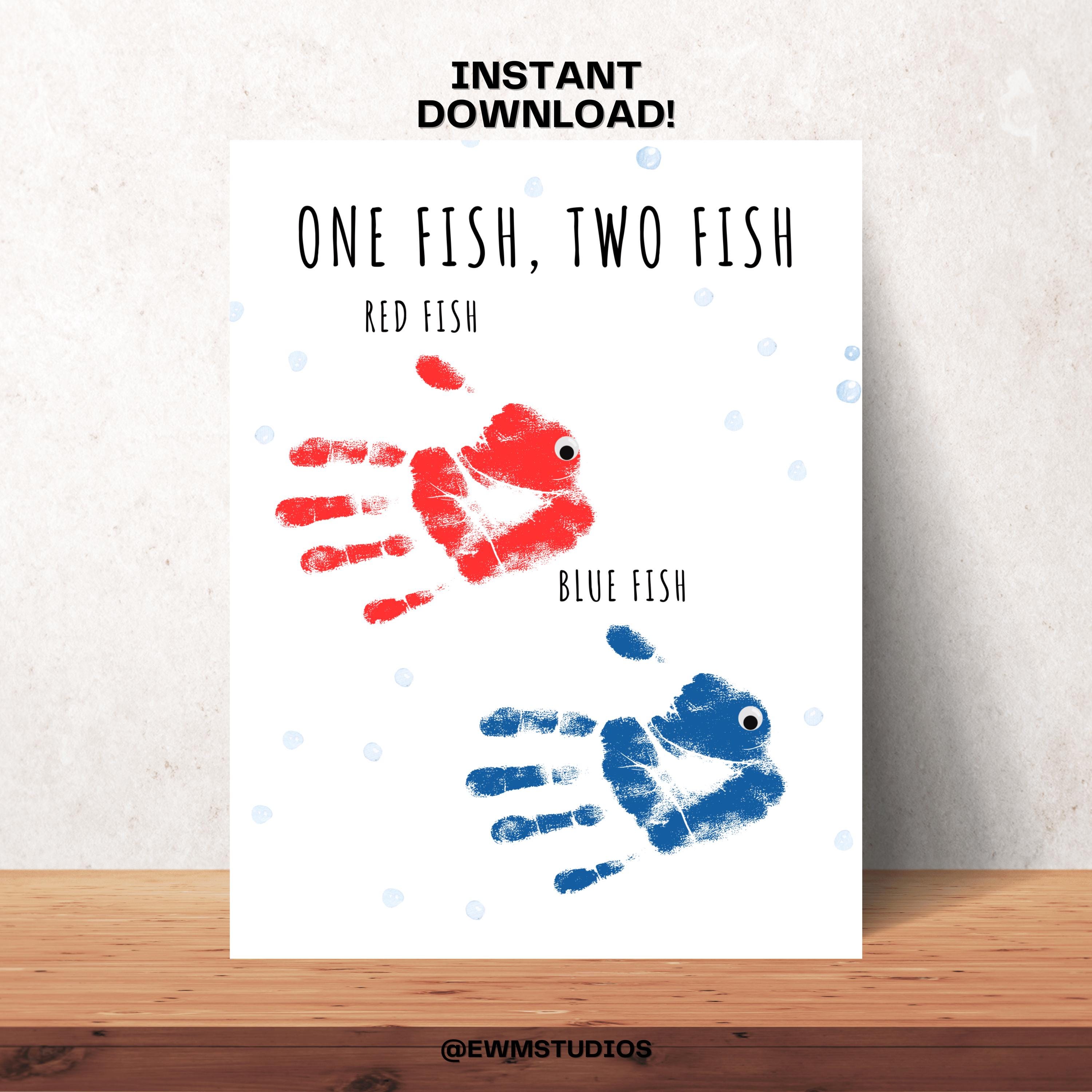 One Fish Two Fish Dr Seuss Handprint Craft Read Across America ...