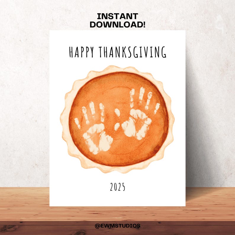 Thanksgiving Handprint Craft Printable Happy Thanksgiving Pumpkin Craft ...