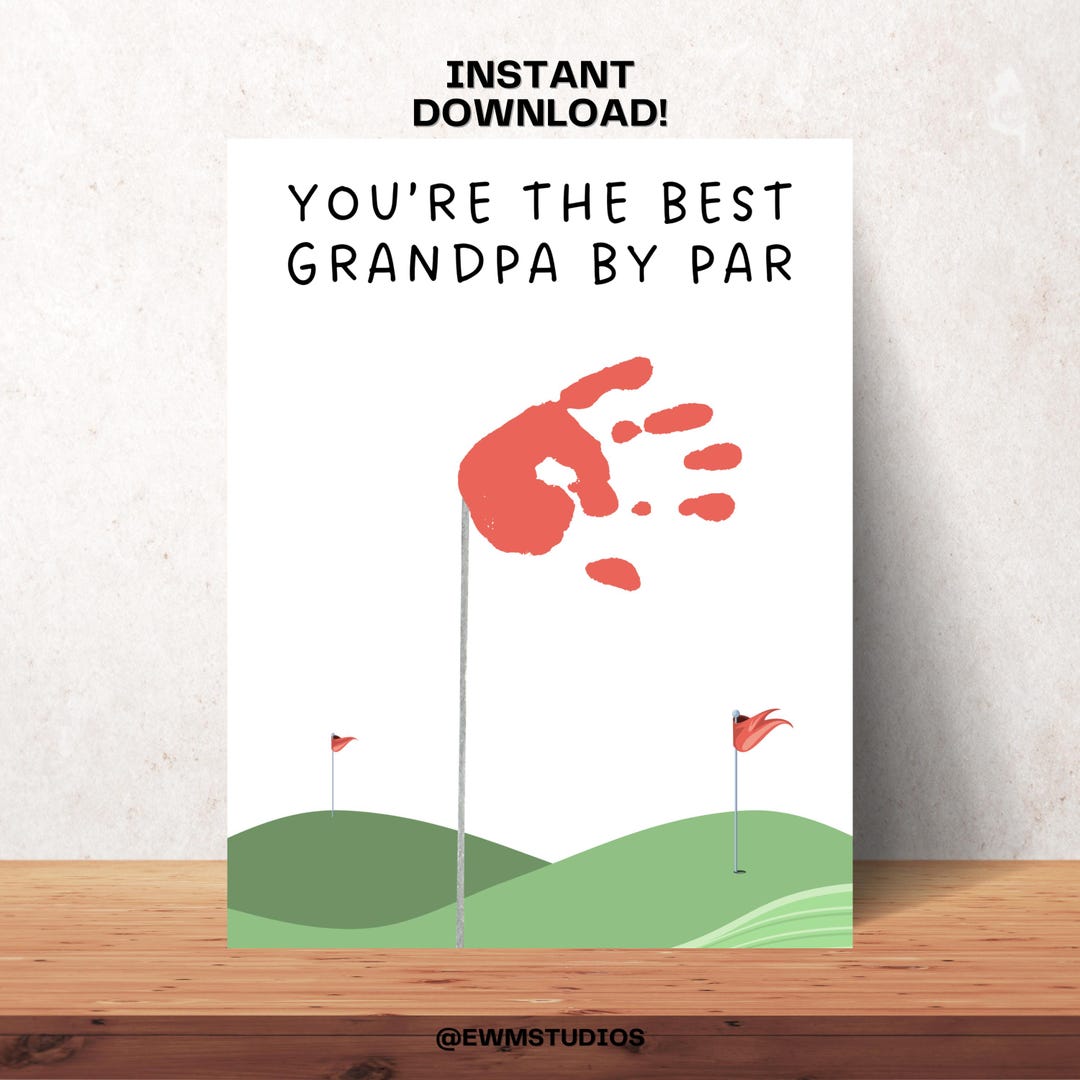 Grandpa Golf Craft Printable Fathers Day Golf Handprint Craft Best ...