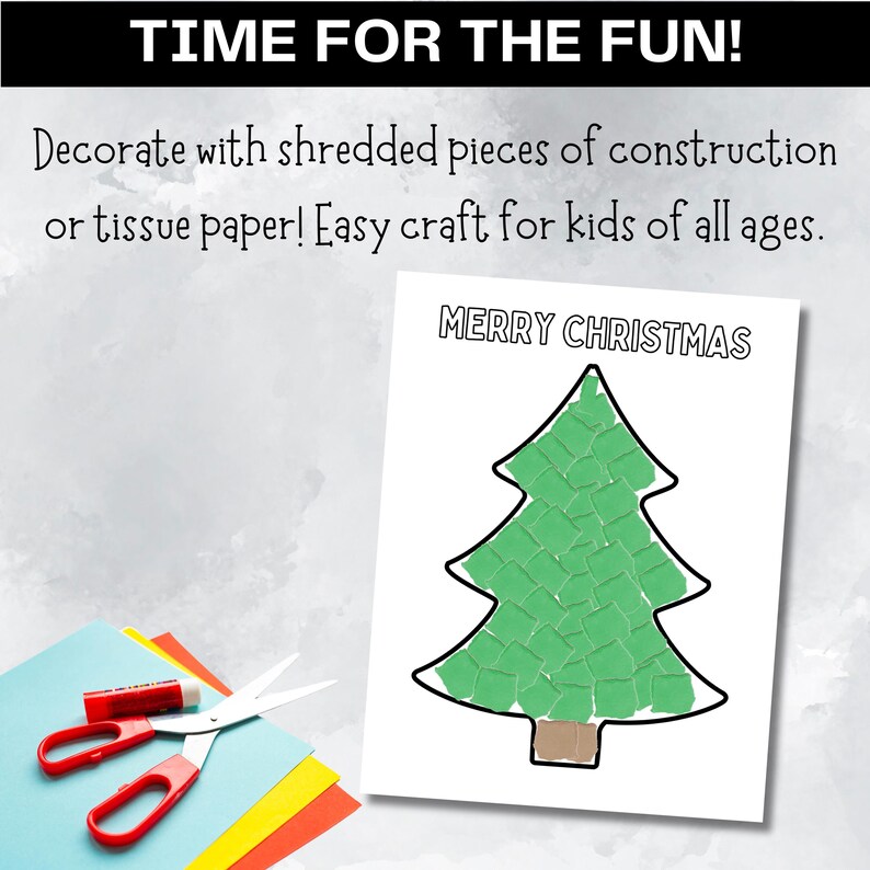 Merry Christmas Craft Template Holiday Printable Toddler Activity ...