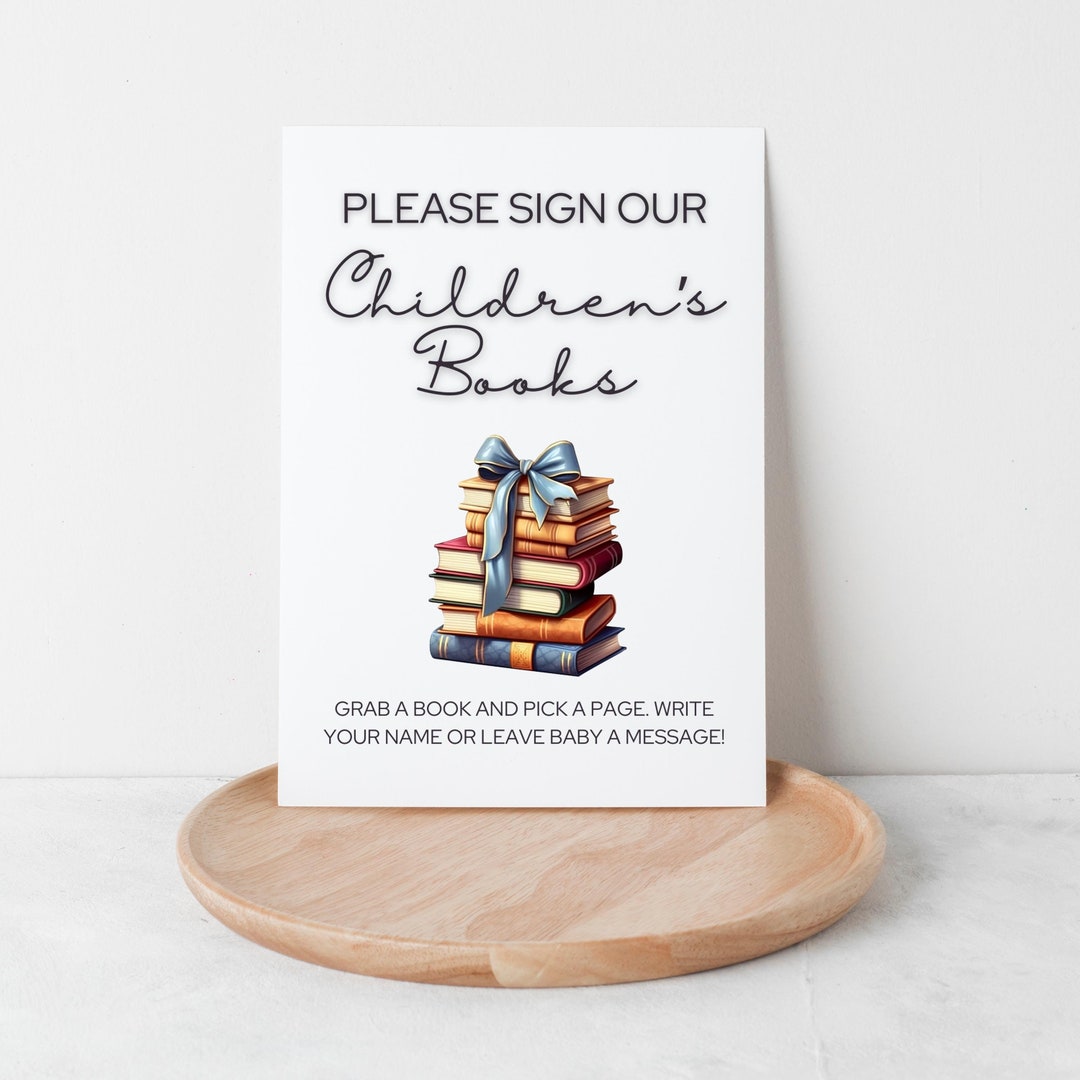 Sign Our Childrens Book Unique Baby Shower Guest Book Alternative ...