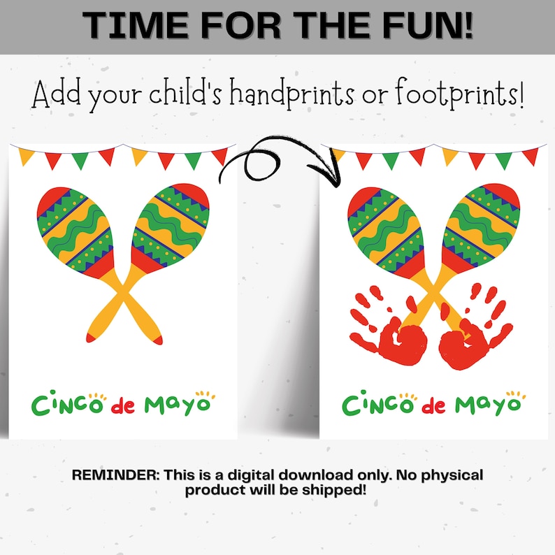 Cinco De Mayo Handprint Craft Printable Fiesta Activity for Cinco De ...