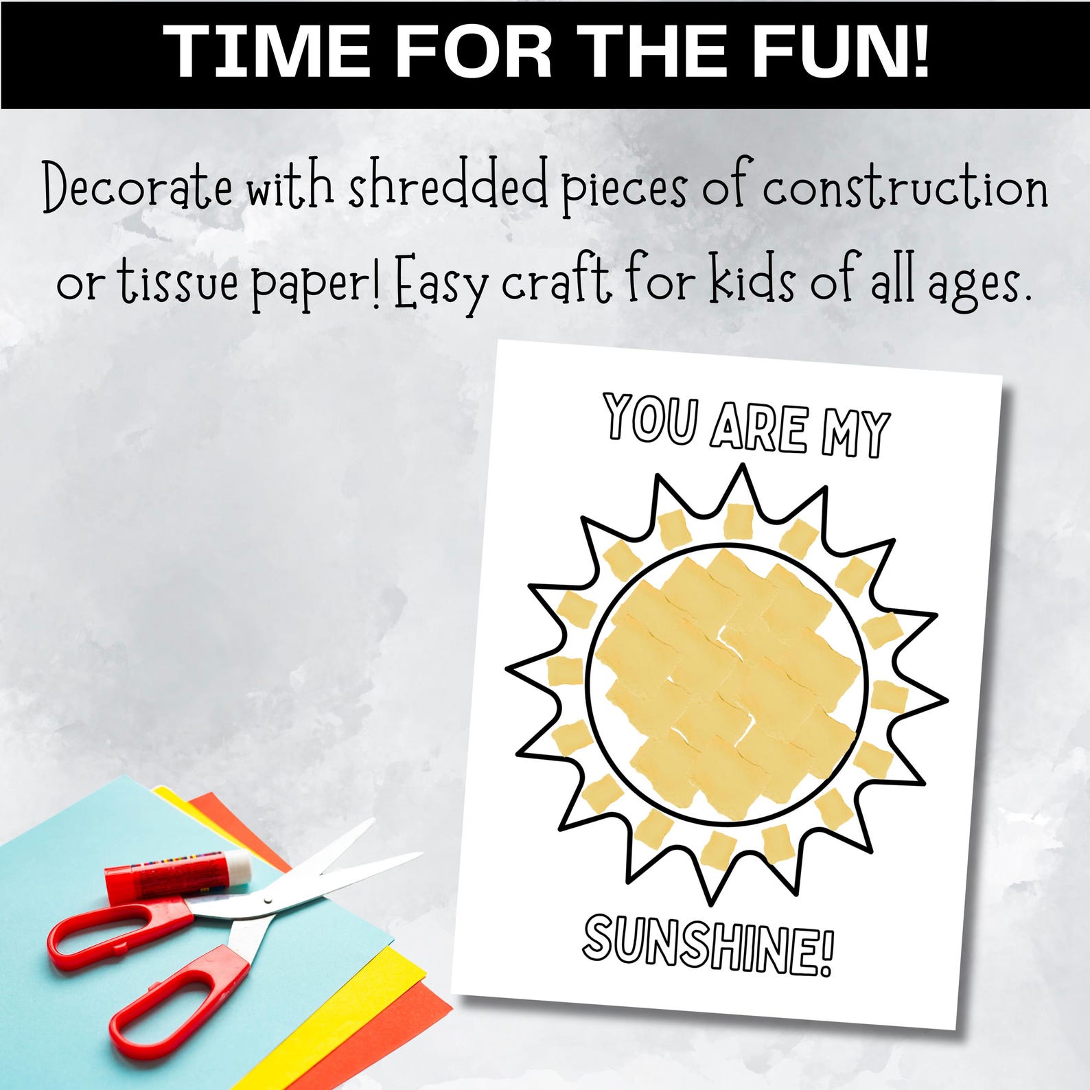 You Are My Sunshine Craft Template Hello Spring Activity Easy Spring ...