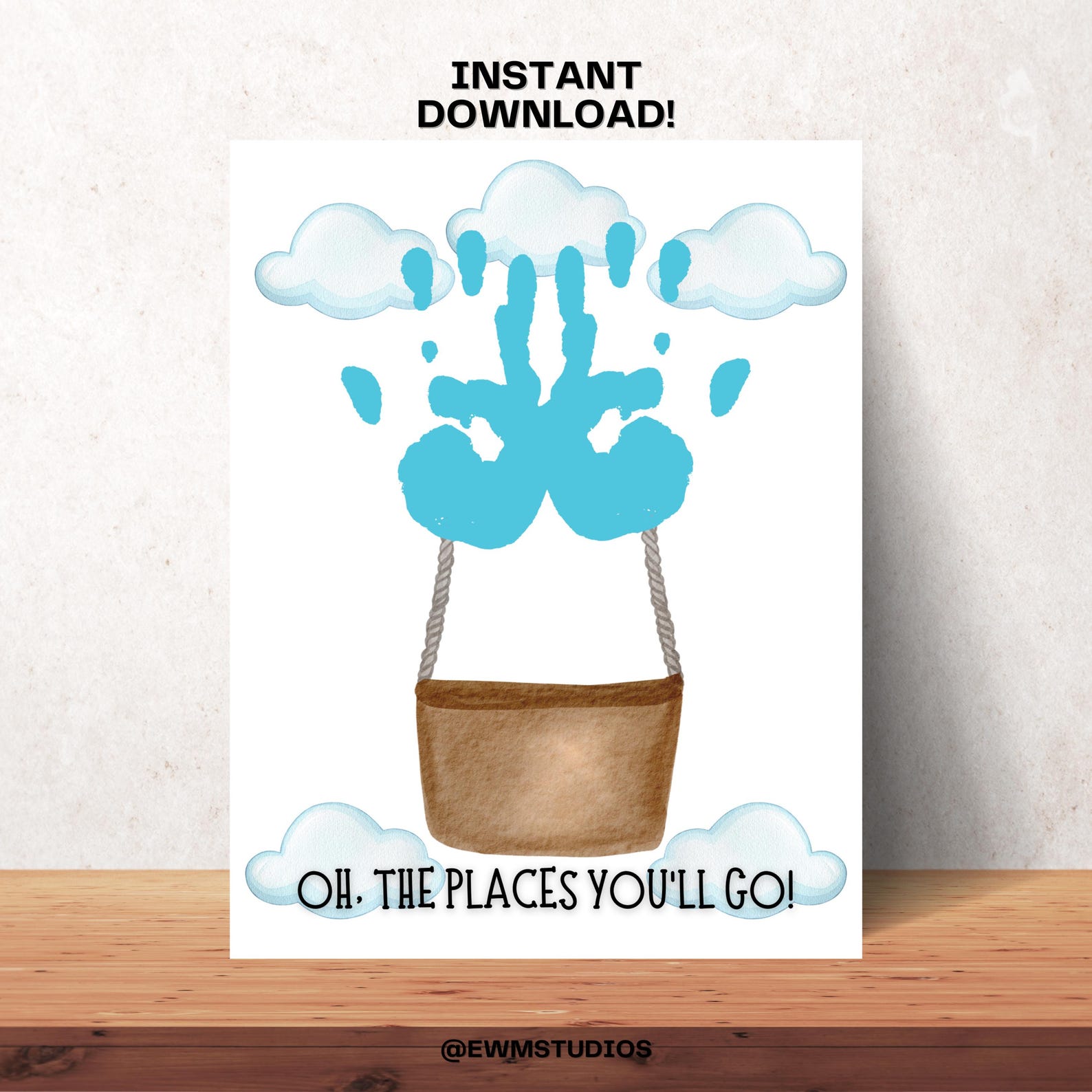 Oh the Places Youll Go Dr Seuss Handprint Craft Read Across America ...