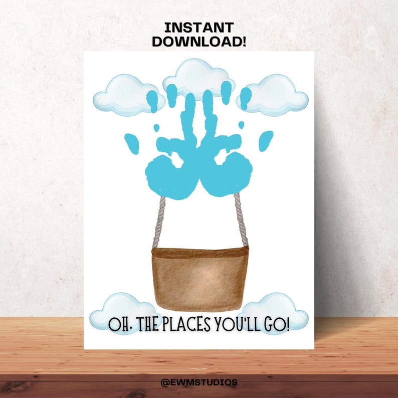 Oh the Places Youll Go Dr Seuss Handprint Craft Read Across America ...