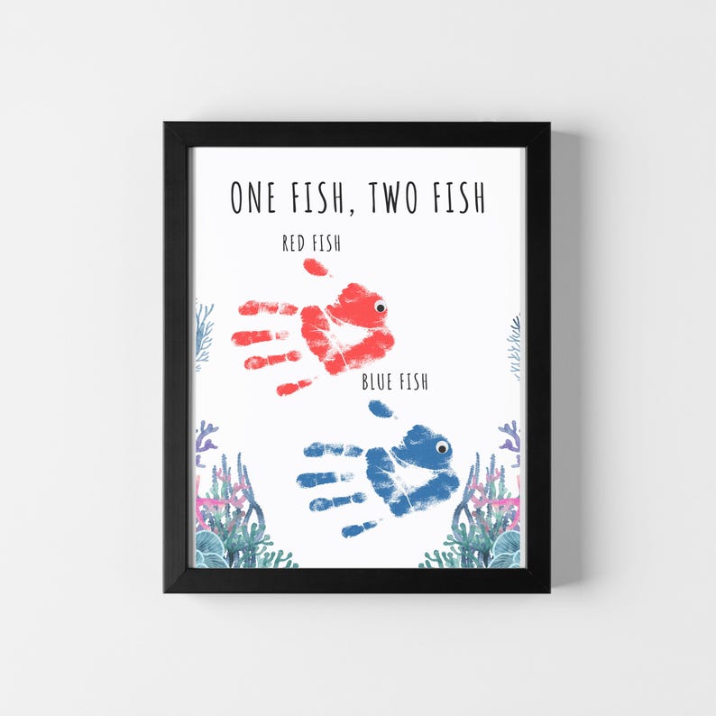 One Fish Two Fish Dr Seuss Handprint Craft Read Across America ...