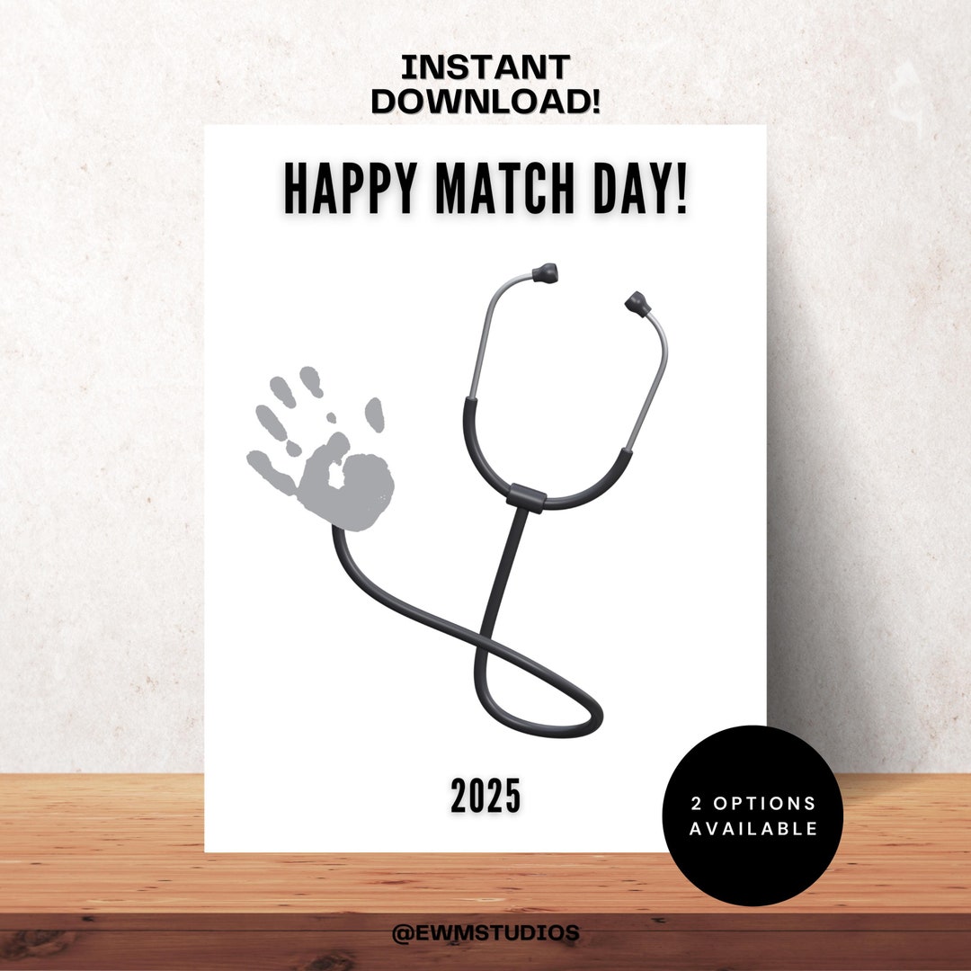 Match Day Handprint Craft Match Day Sign Handprint Keepsake for Kids ...