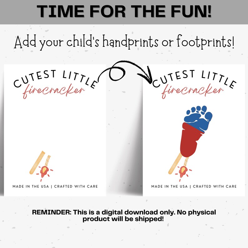 Independence Day Handprint Craft Red White and Blue Firecracker Craft ...