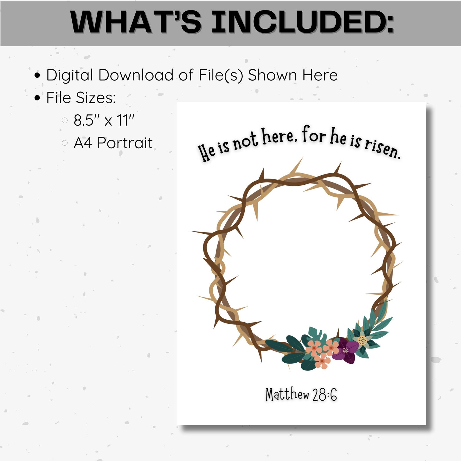 He is Risen Handprint Craft Printable Easter Craft Jesus is Risen ...