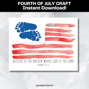 Christian 4th of July Craft Printable American Flag Independence Day ...