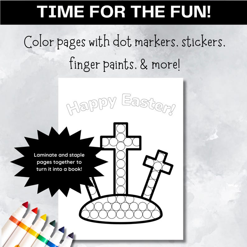 Story of Easter Dot Marker Bible Do a Dot Easter Story Christian ...