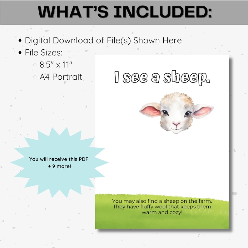Farm Animal Handprint Memory Book Printable Farm Animals Craft Cute Cow ...