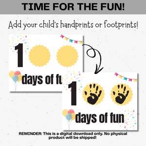 100th Day of School Handprint Art 100 Days Brighter Fun Preschool ...
