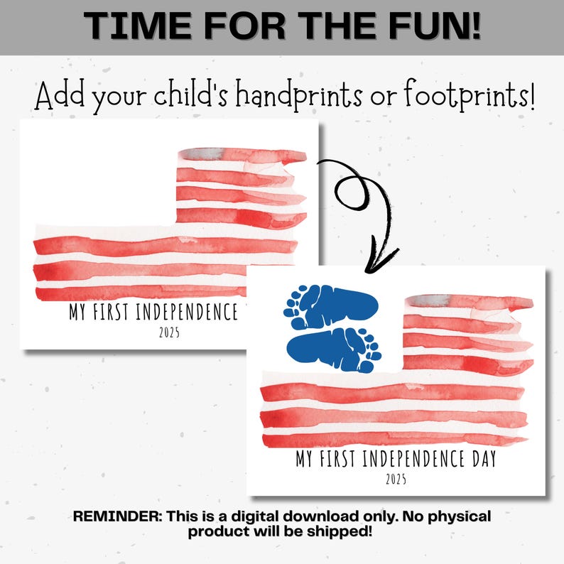 Babys First Independence Day Craft American Flag Printable Fourth of ...