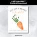 Carrot Patch Easter Handprint Craft Printable Easter Carrot Farm Sign ...