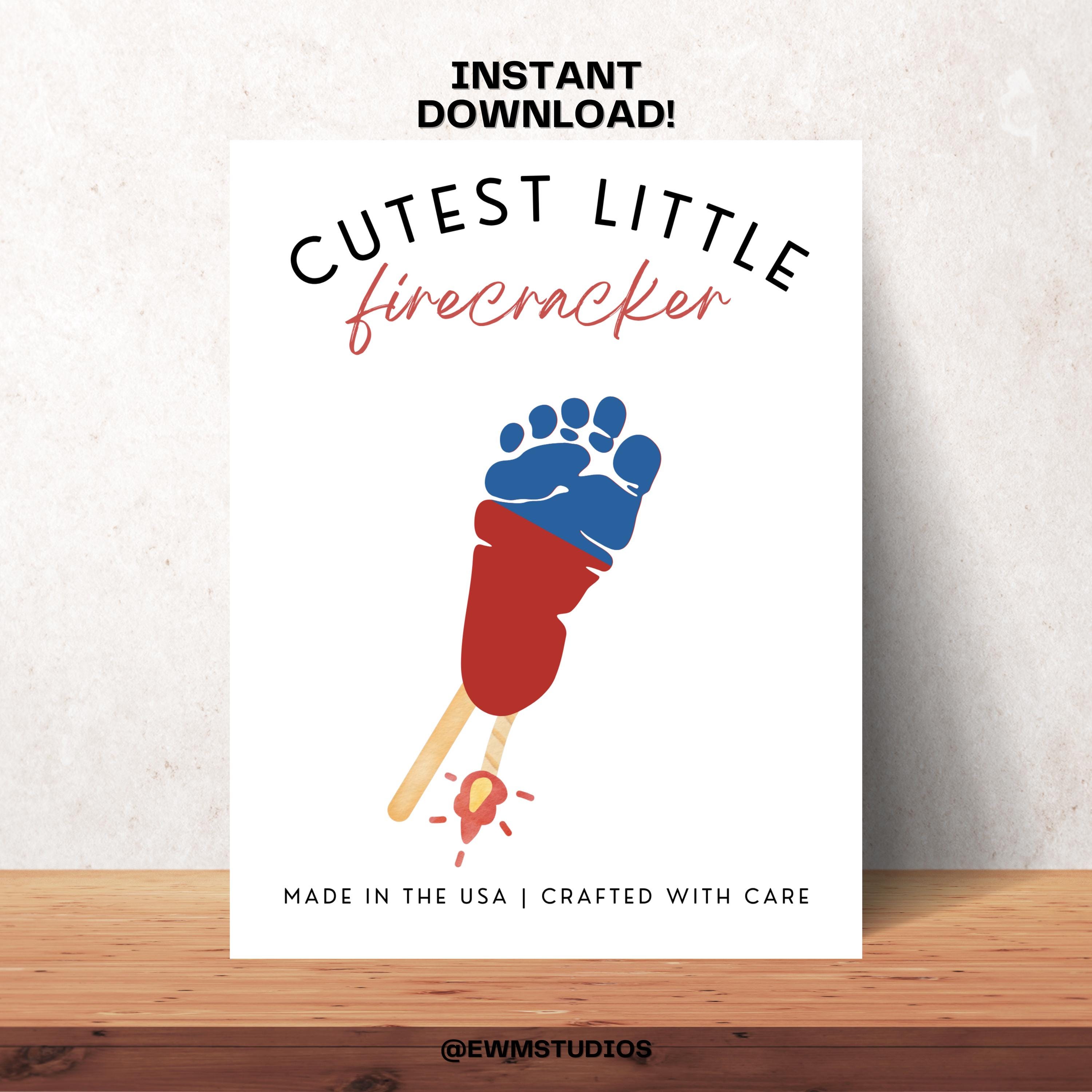 Independence Day Handprint Craft Red White and Blue Firecracker Craft ...