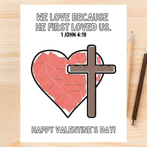 Christian Valentines Day Craft Template Printable Valentines Day ...