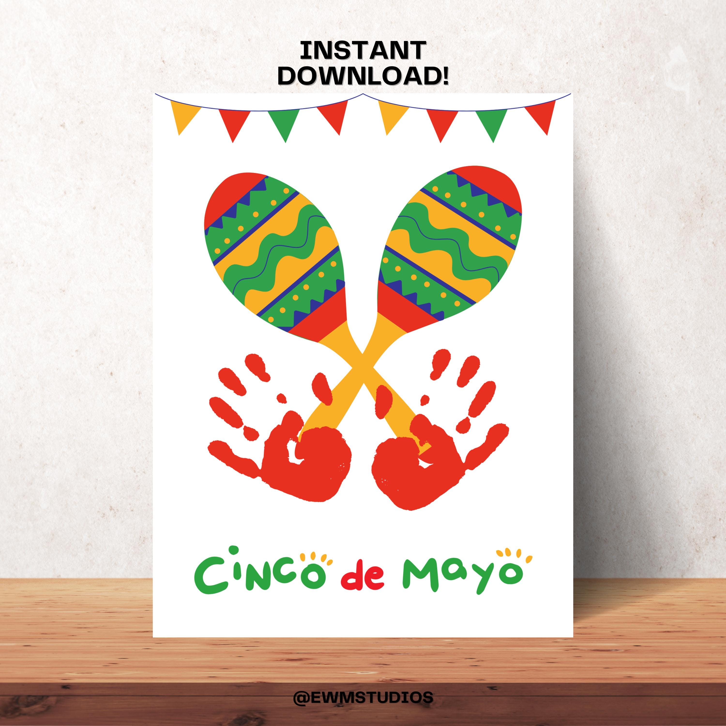 Cinco De Mayo Handprint Craft Printable Fiesta Activity for Cinco De ...