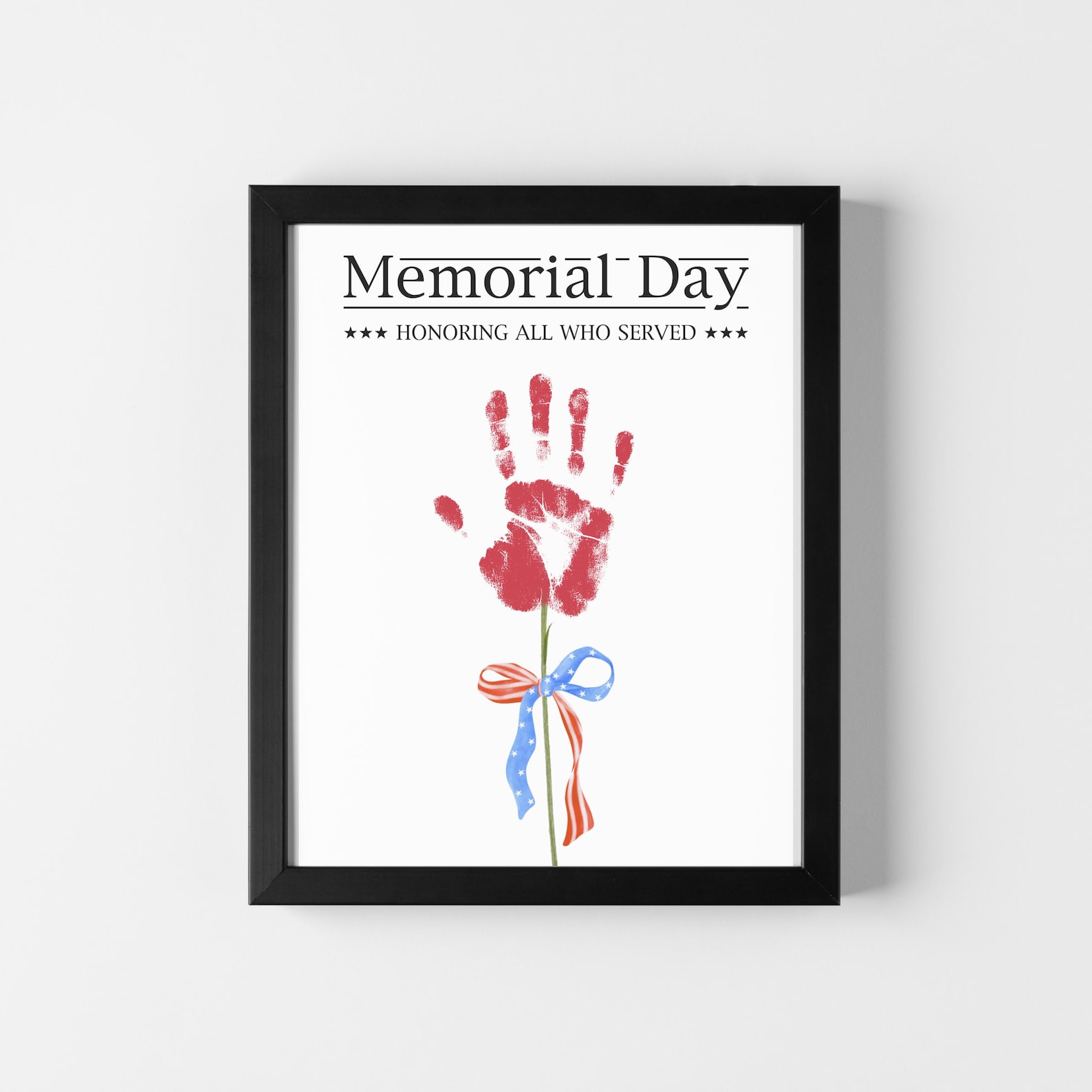 Memorial Day Craft Patriotic Printables Memorial Day Flower Handprint ...