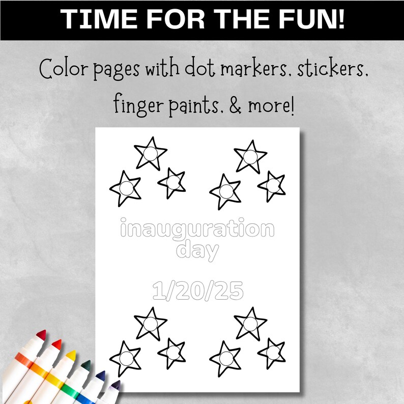 Inauguration Day Dot Marker Activity Do a Dot Trump Inauguration Day ...