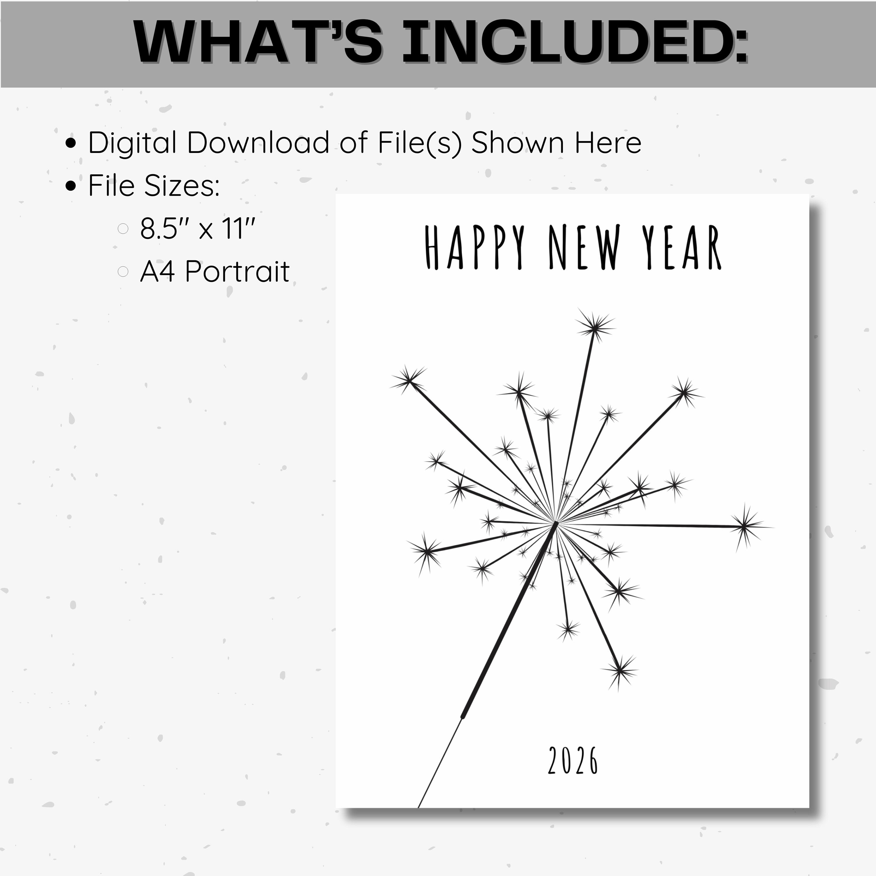 New Year Craft Holiday Printable Happy New Year 2026 Handprint Art New ...