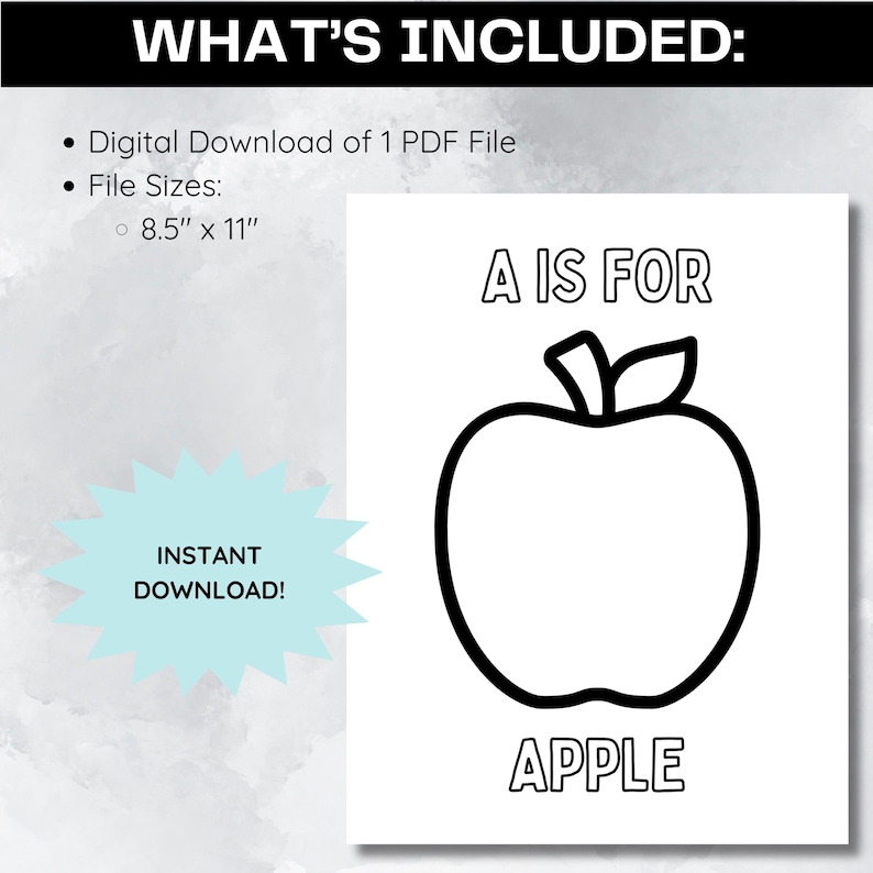 Apple Craft Template A is for Alphabet Coloring Pages Printable ABC ...