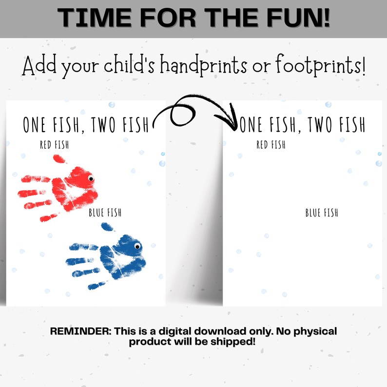 One Fish Two Fish Dr Seuss Handprint Craft Read Across America ...