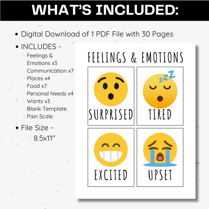 Nonverbal Communication Cards Autism Communication Flashcards Elderly ...