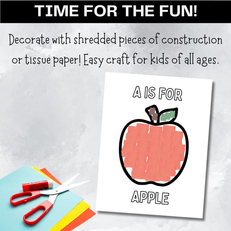 Apple Craft Template A is for Alphabet Coloring Pages Printable ABC ...
