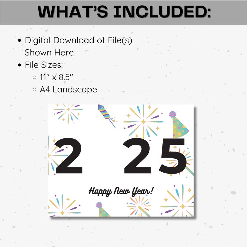 New Year 2025 Handprint Keepsake New Years Footprint Craft for Kids ...