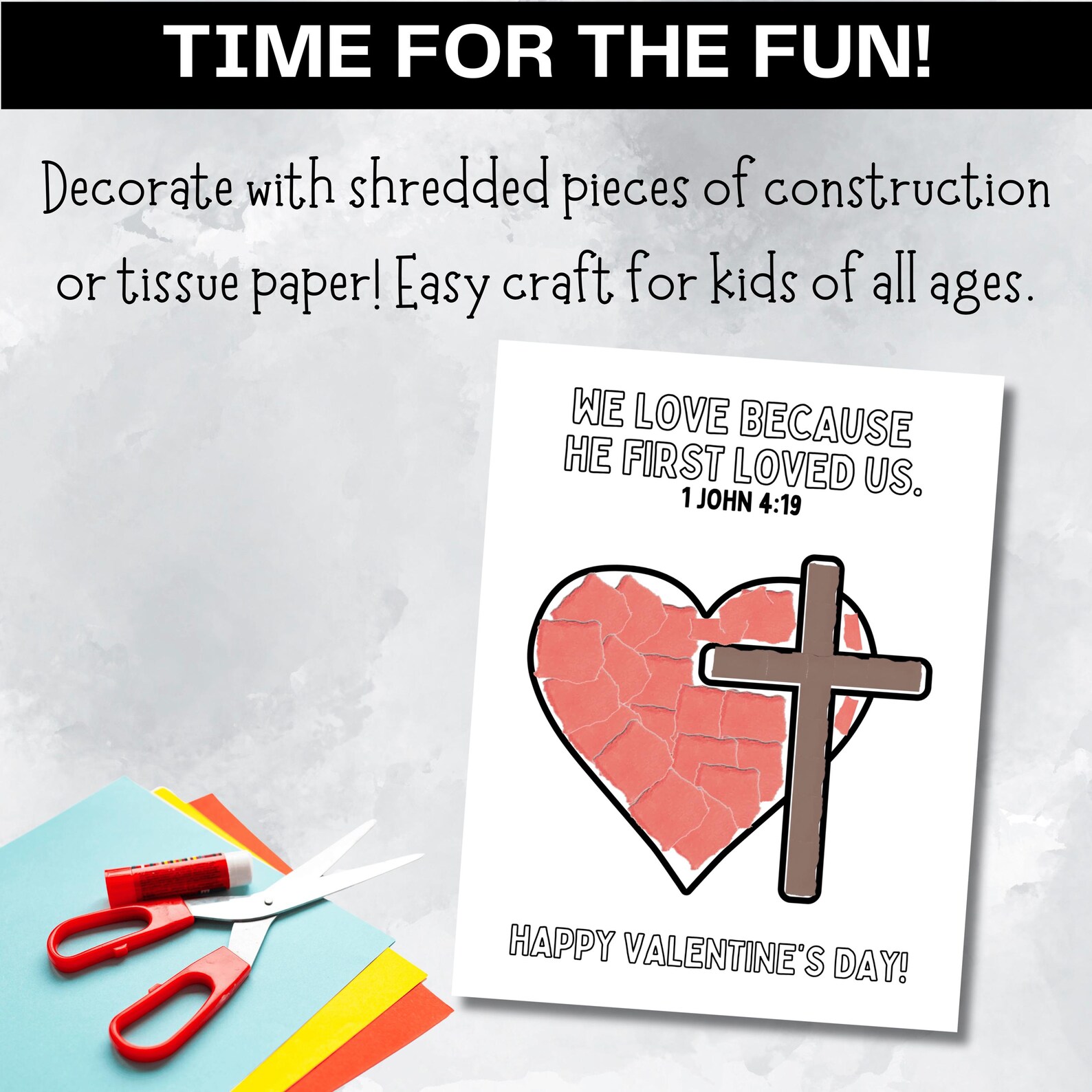 Christian Valentines Day Craft Template Printable Valentines Day ...