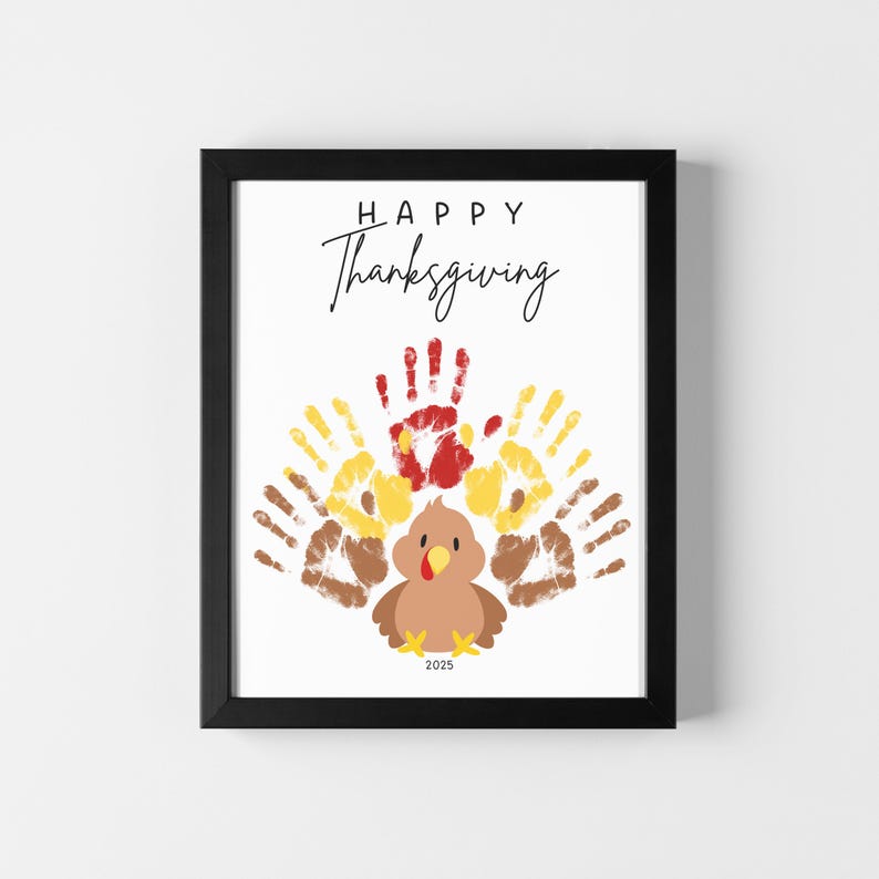 Thanksgiving Handprint Craft Printable Happy Thanksgiving Turkey Craft ...